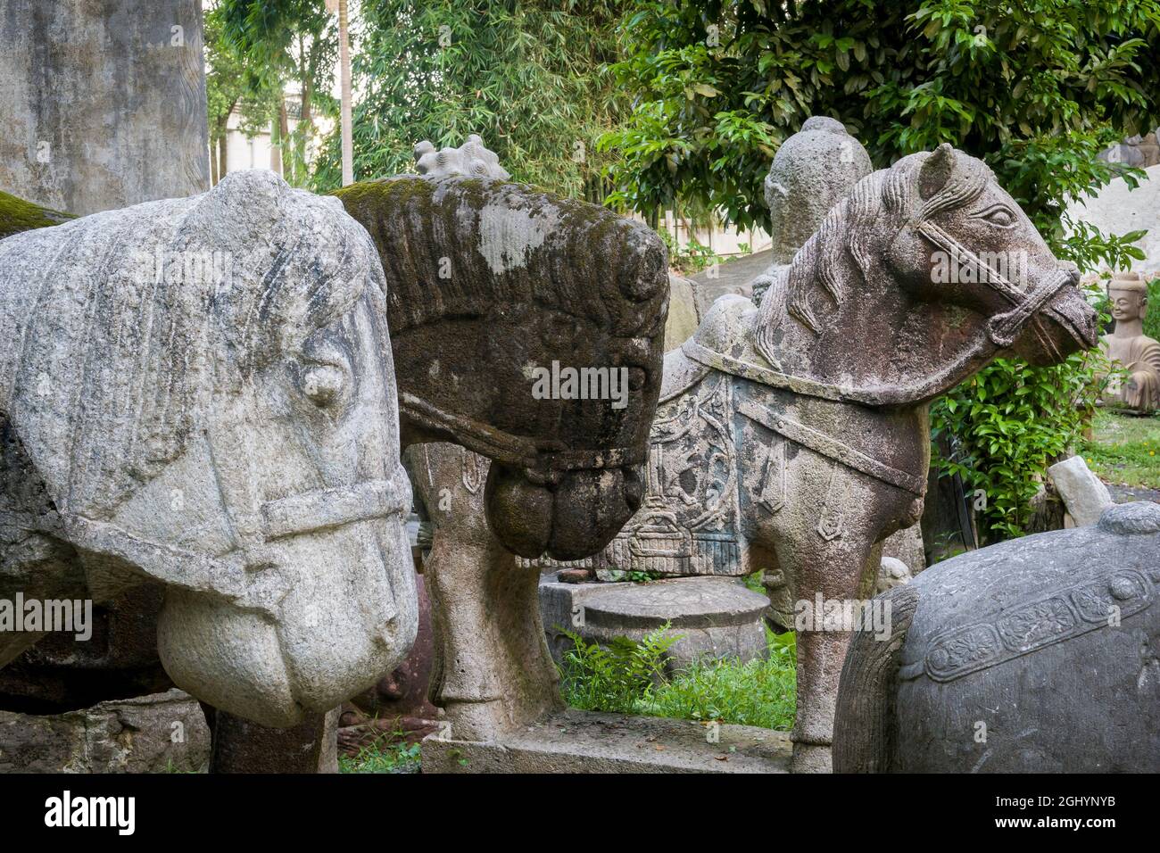 Part of the eclectic collection of Asian sculptures in the grounds of ...