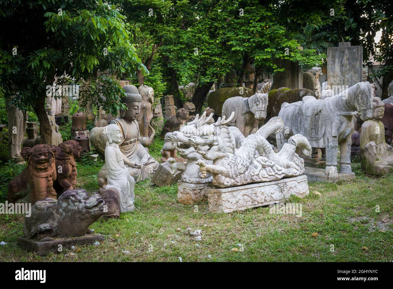 Part of the eclectic collection of Asian sculptures in the grounds of ...