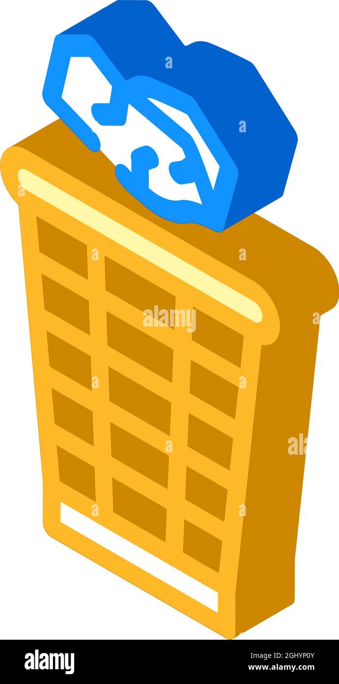 throwing rubbish isometric icon vector illustration Stock Vector Image ...