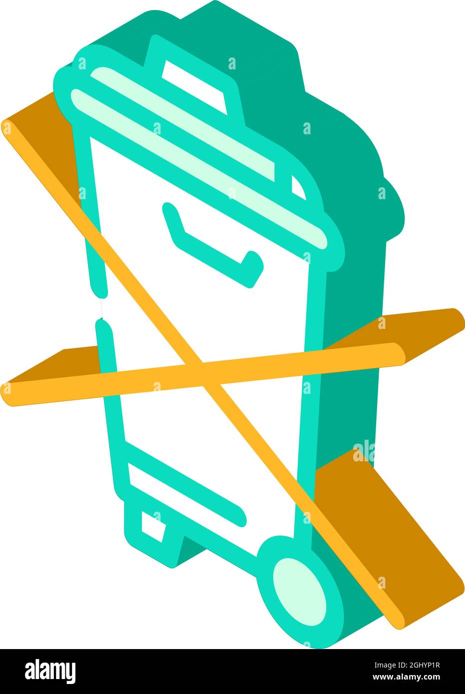 do not throw garbage bin isometric icon vector illustration Stock ...