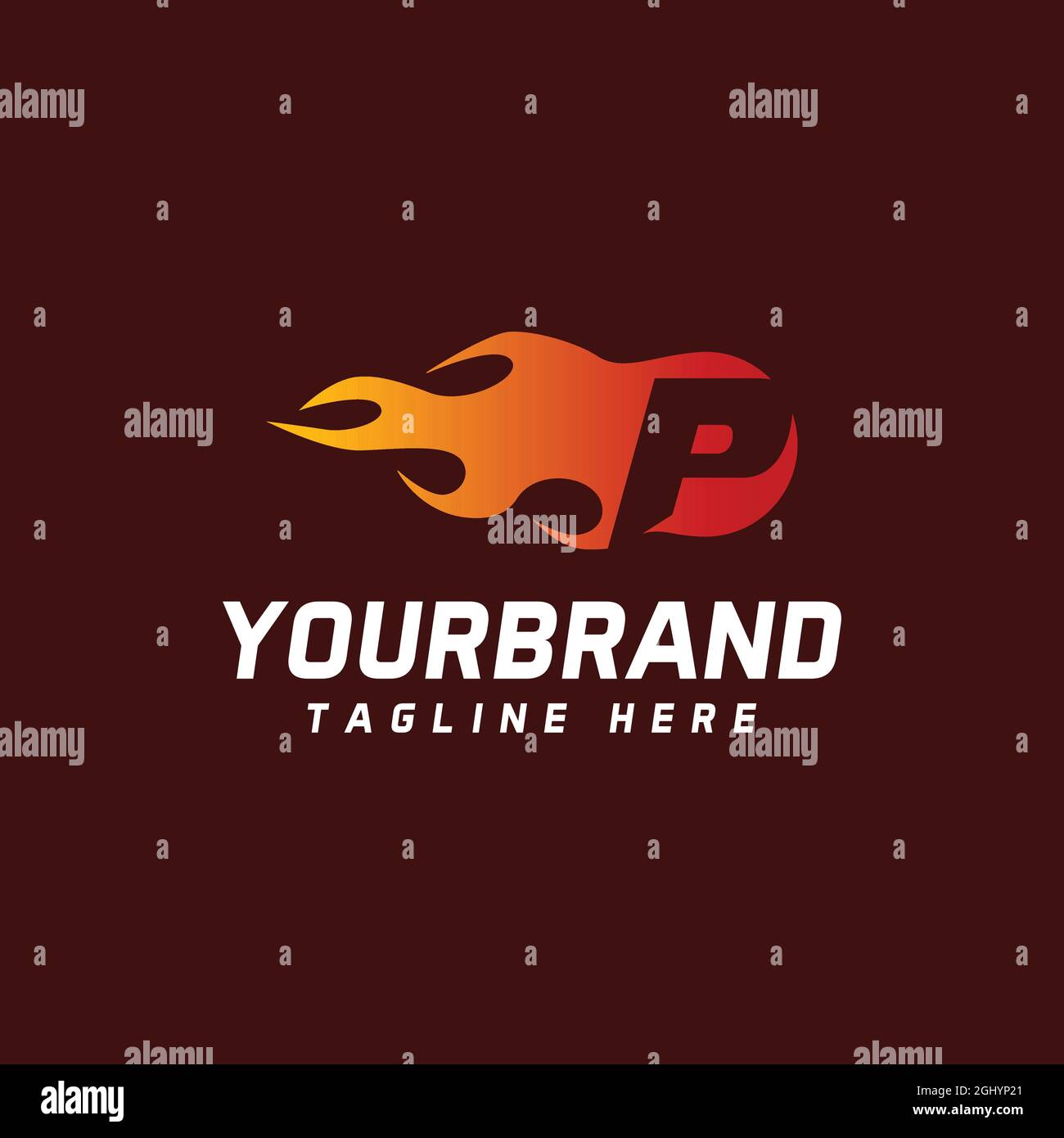 letter P logo design. Unusual letters. Fire elements vector design ...