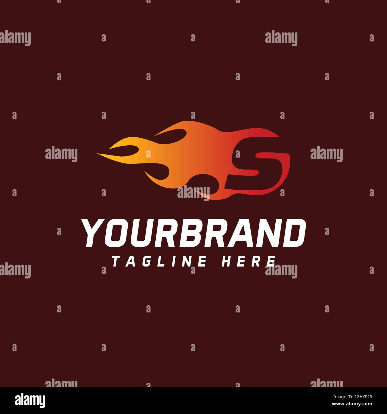 letter S logo design. Vector design template elements with fire ...