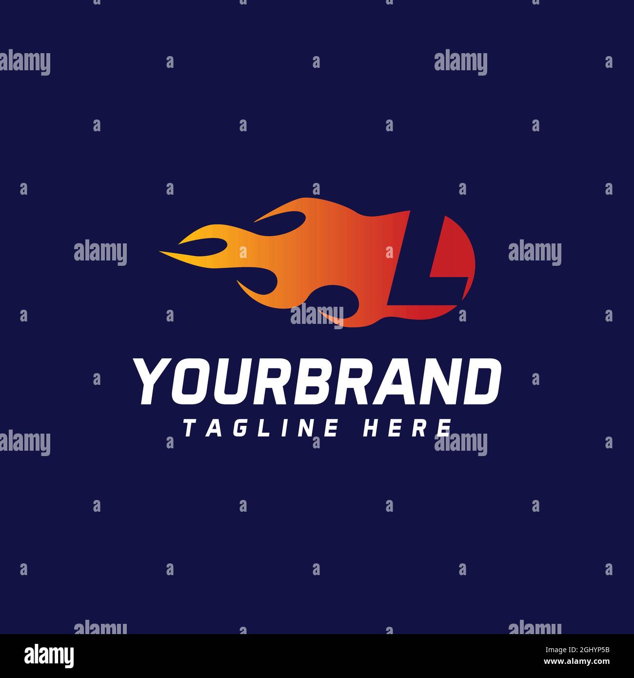 L letter logo, fire flame logo design, modern design Stock Vector Image ...