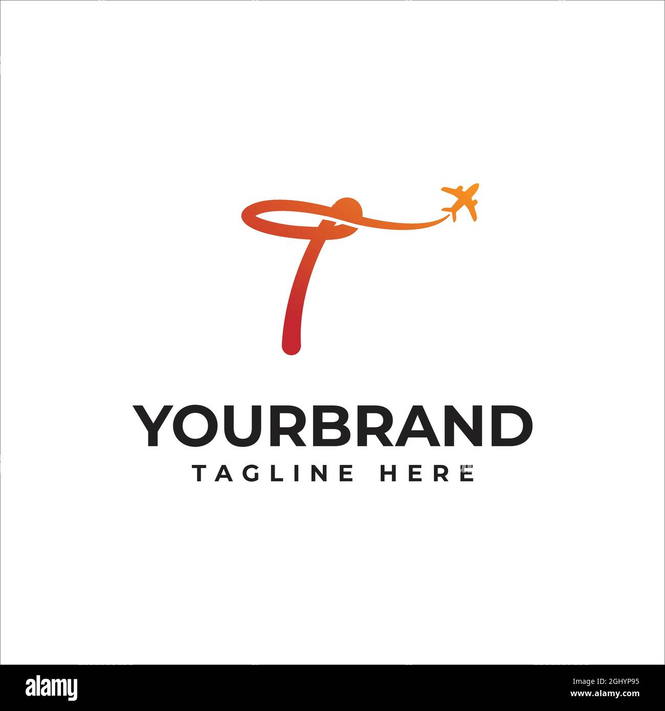 Letter T logo with planes and airlines. Vector font for travel labels ...