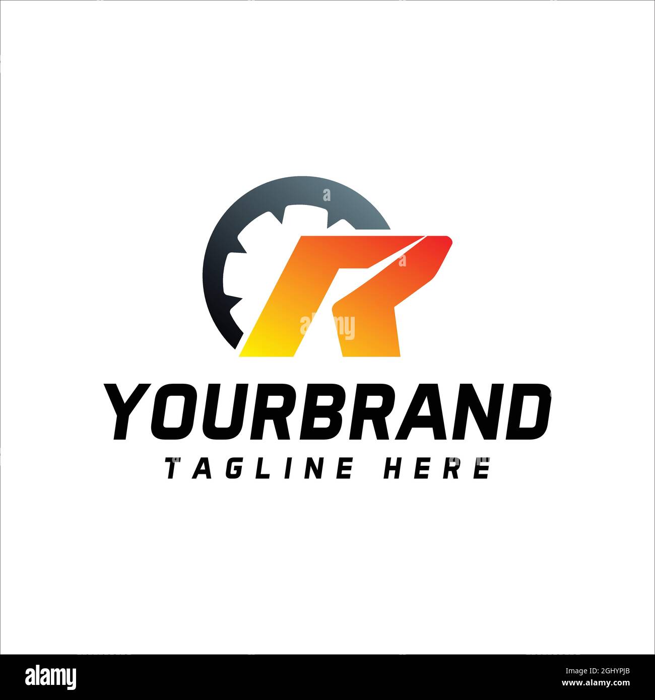 Speedometer logo letter R. Speed logo, with vector illustration Stock ...