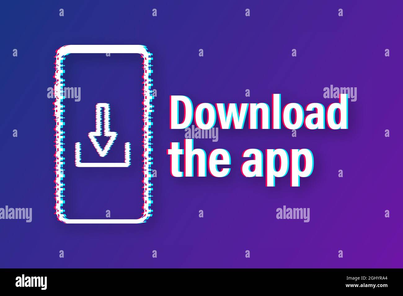 Download page of the mobile app. Empty screen smartphone for you app ...