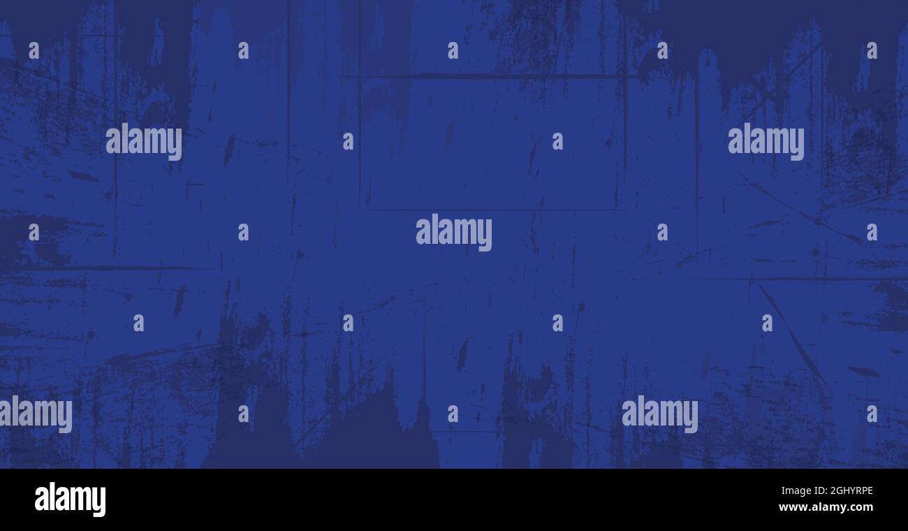 Dark blue realistic old scratched wall - Vector illustration Stock ...