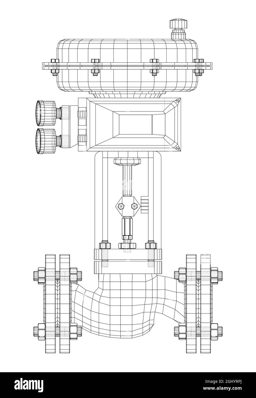 Valve with automatic electro-actuated. Vector Stock Vector Image & Art ...