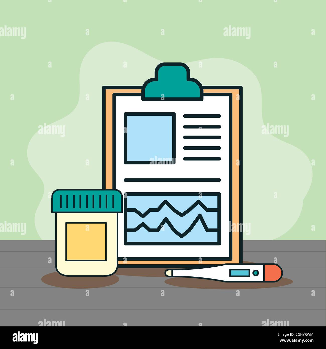 medical order and thermometer icons Stock Vector Image & Art - Alamy