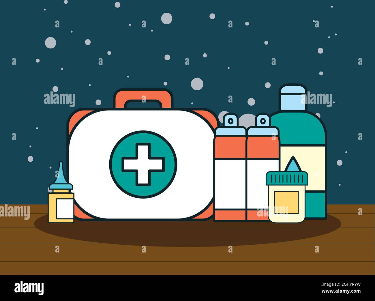 medical kit and medicaments icons Stock Vector Image & Art - Alamy