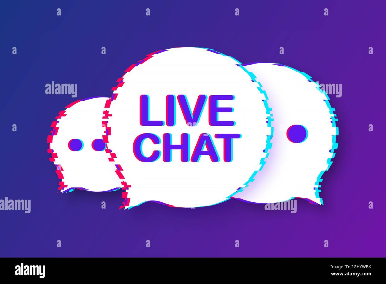 Live chat, great design for any purposes. Button on white backdrop ...