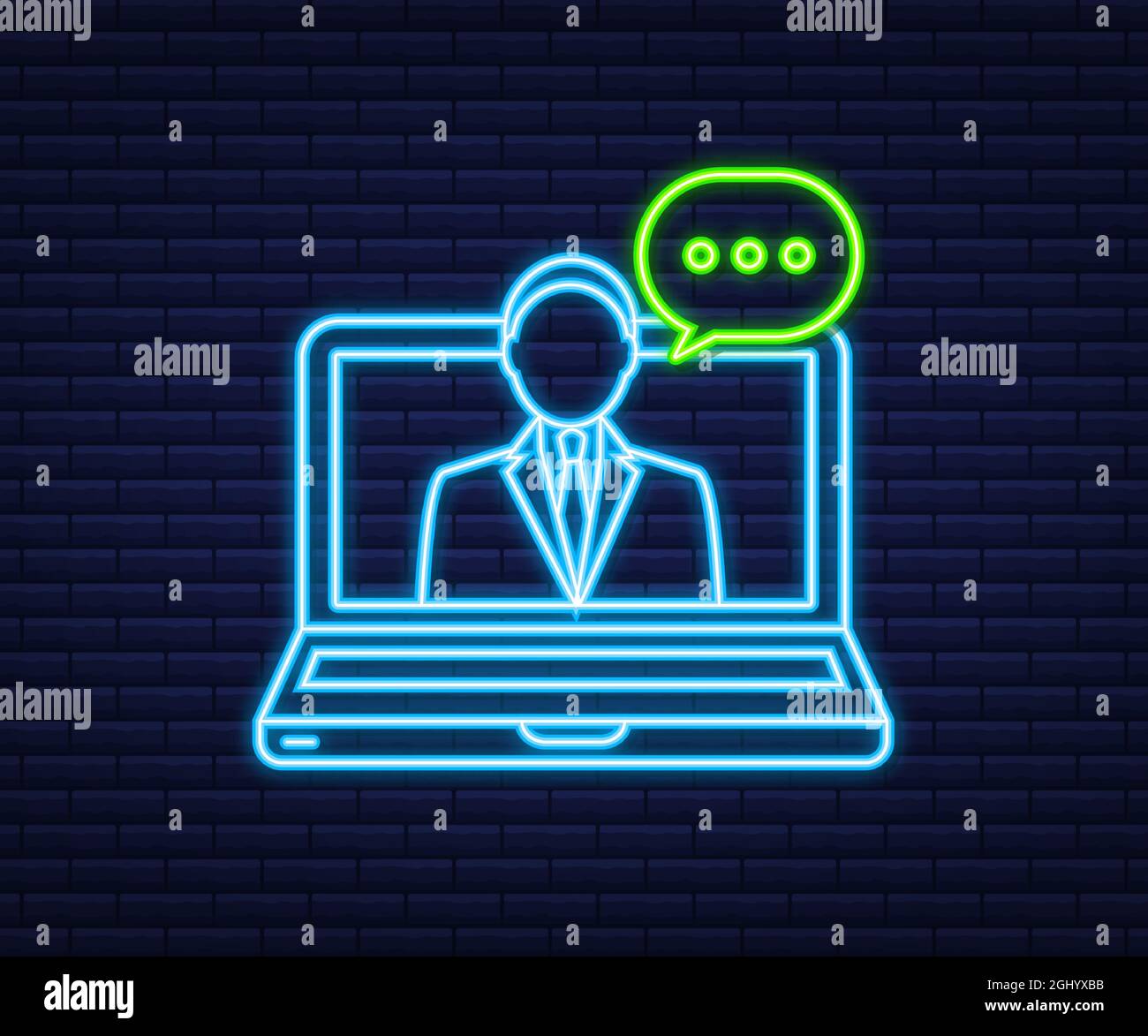 Flat illustration with customer service. 3d vector illustration ...