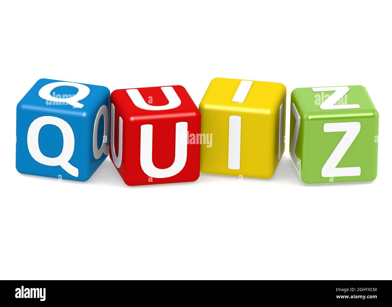 Quiz buzzword isolated on white background, 3D rendering Stock Photo ...