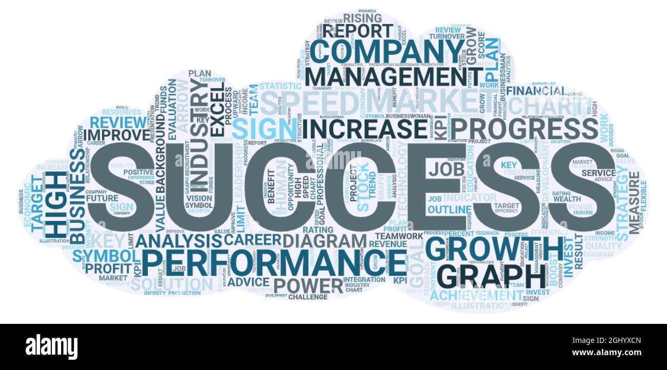Success word cloud concept on white background, 3d rendering Stock ...