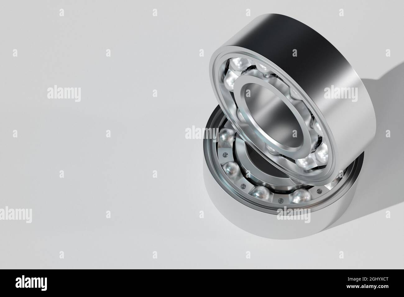 3D illustration set of roller bearing on white background isolated ...