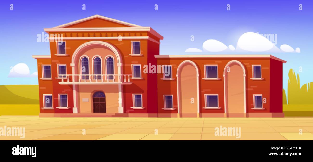 Red brick university Stock Vector Images - Alamy