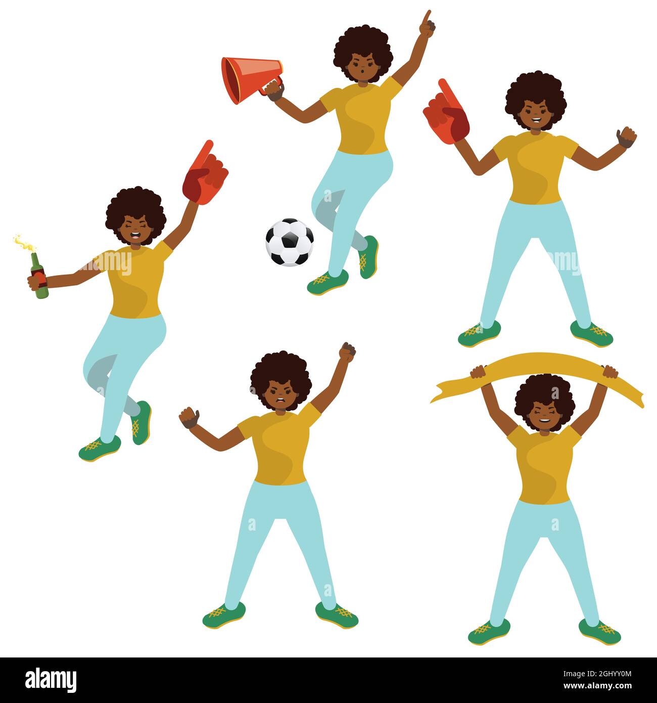 American Football Fan Cartoon