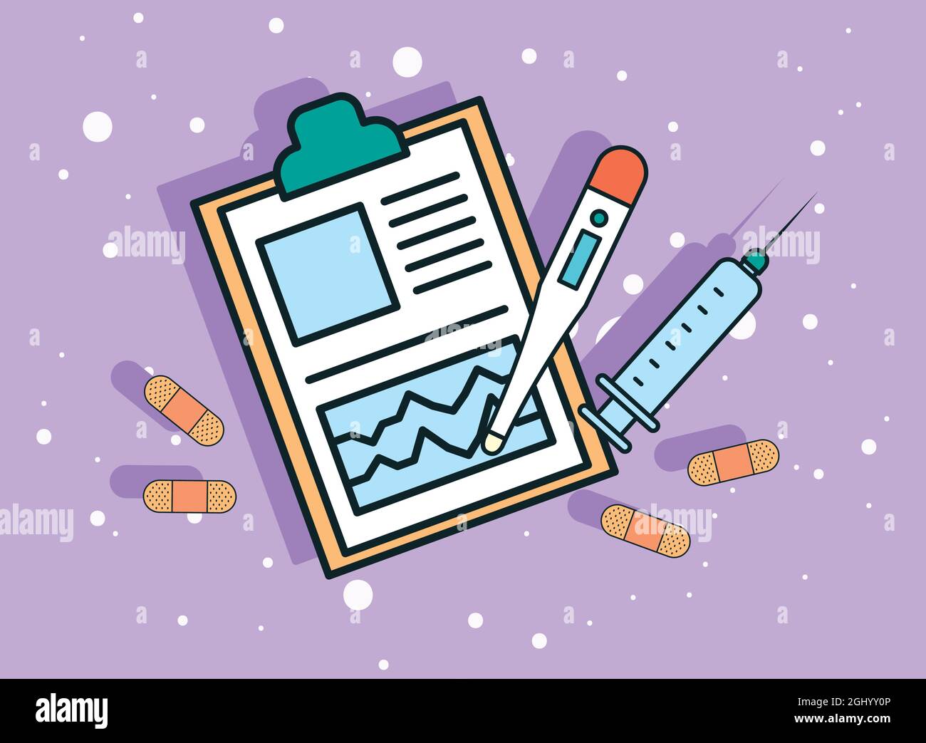 medical order and syringe icons Stock Vector Image & Art - Alamy