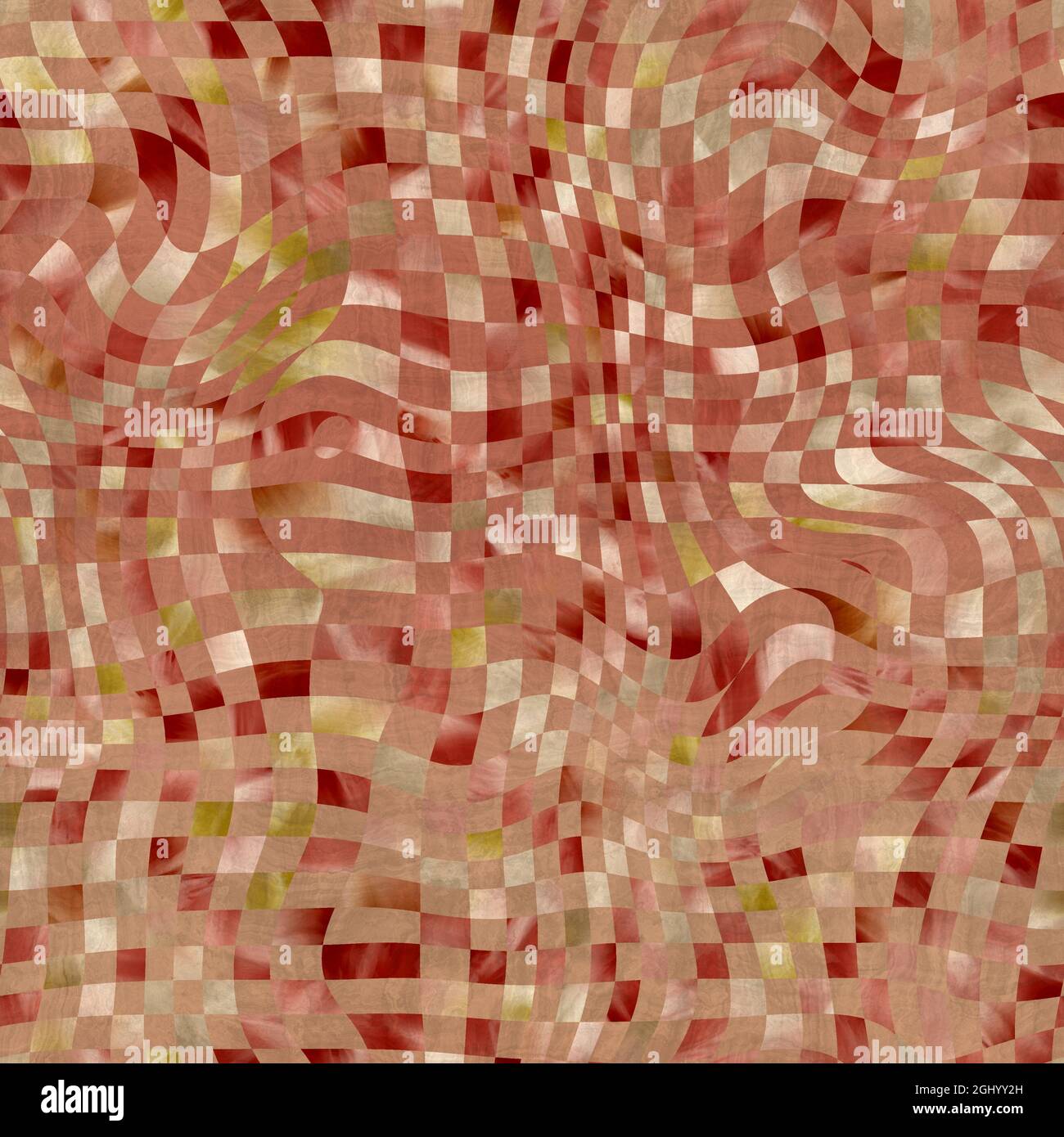 Seamless abstract wavy distorted check pattern for print Stock Photo ...