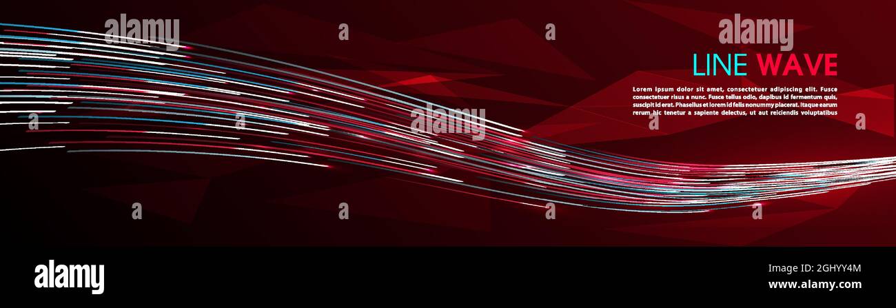 Abstract colorful outline vector wave design on gradient background in ...