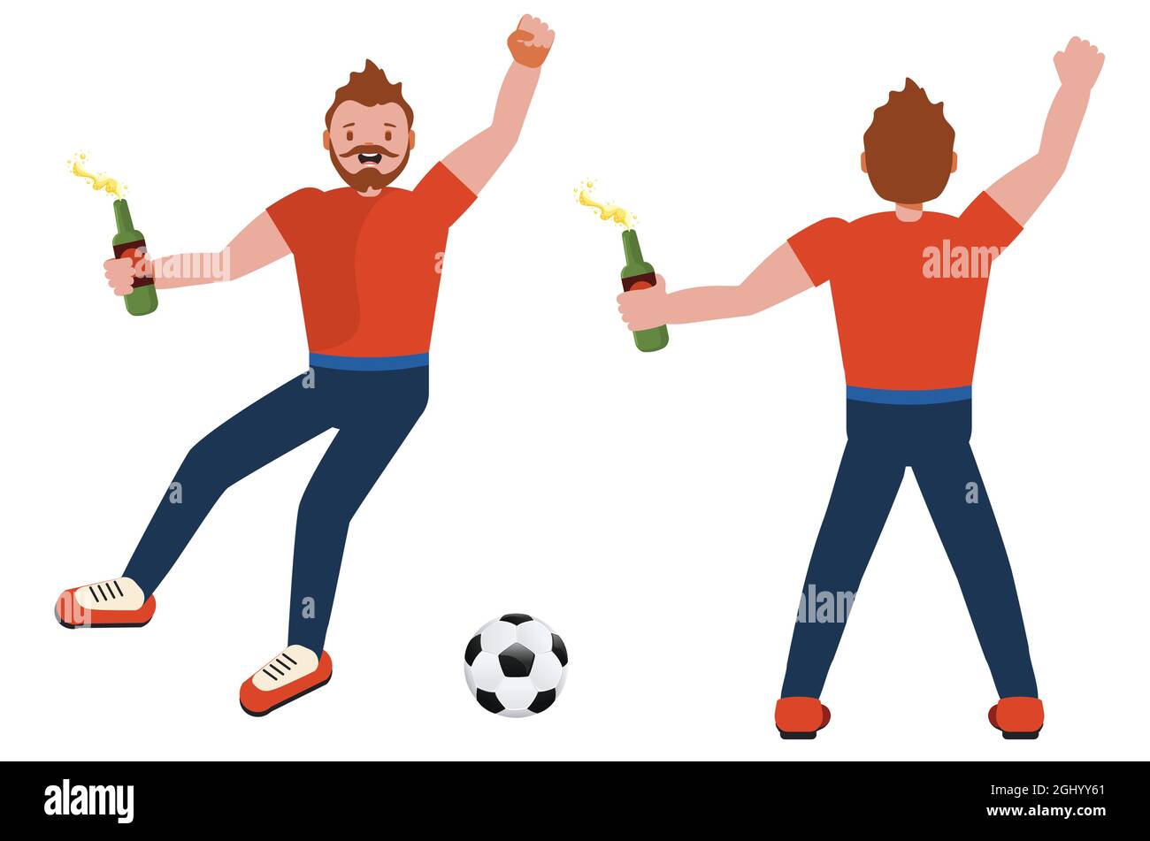 Soccer boy red shirt Stock Vector Images - Alamy