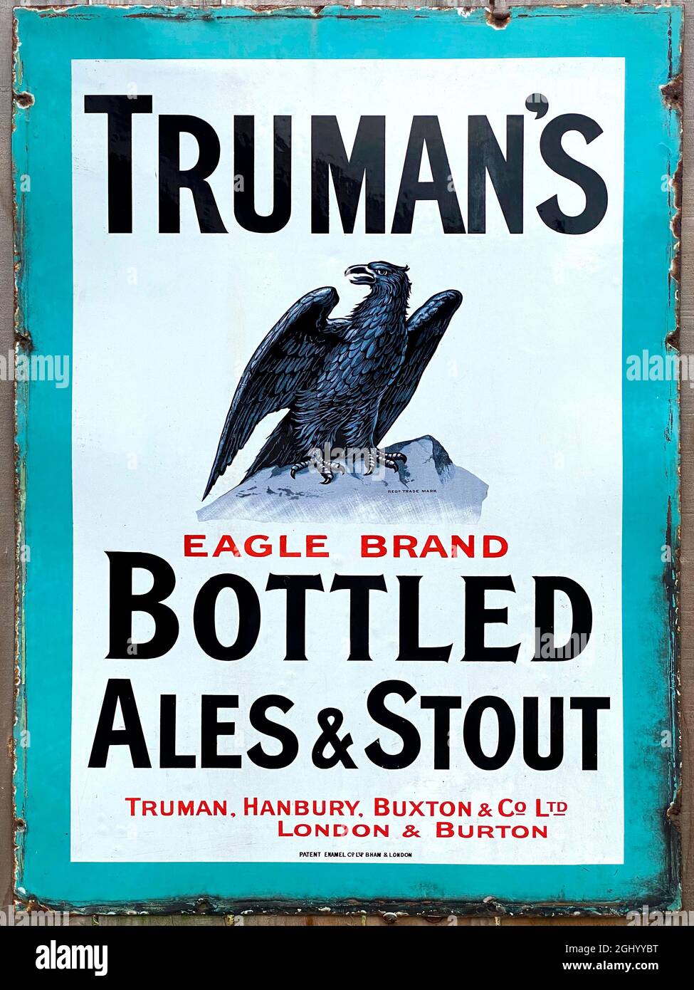 Old metal 1950’s advertising sign at the Beamish Open Air Museum in ...