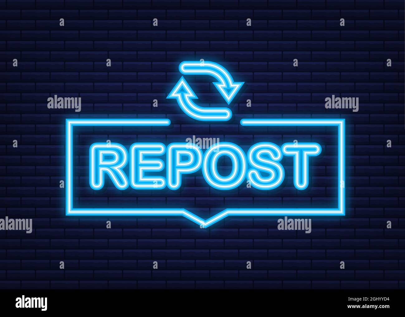 Repost icon. Repost label. Social media. Vector stock illustration ...