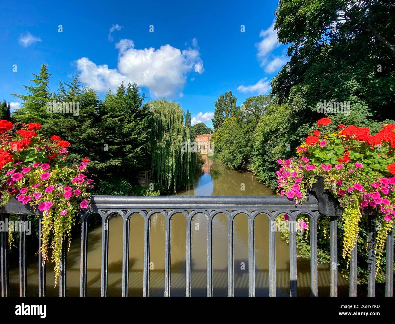 The River Derwent in the market town of Malton in North Yorkshire ...