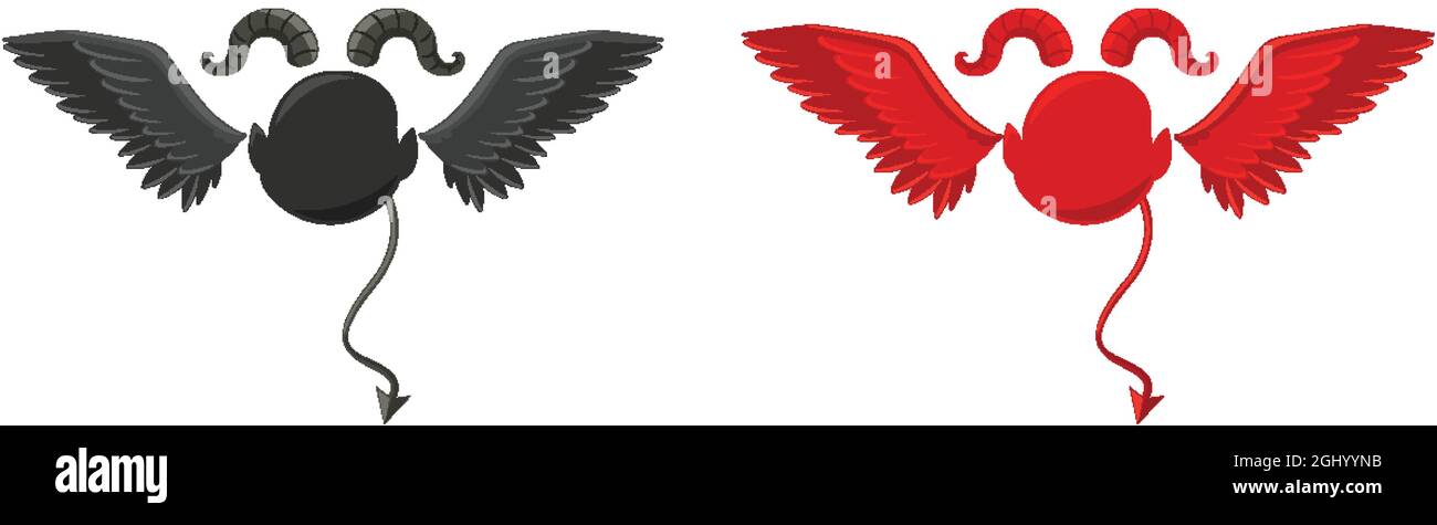 Set of devil objects for decor illustration Stock Vector Image & Art ...