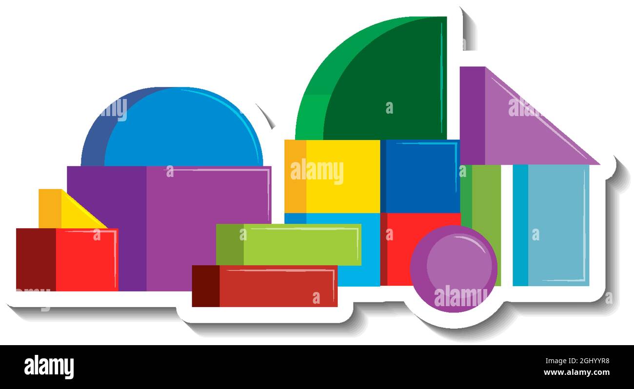 Geometric shape brick block illustration Stock Vector Image & Art - Alamy