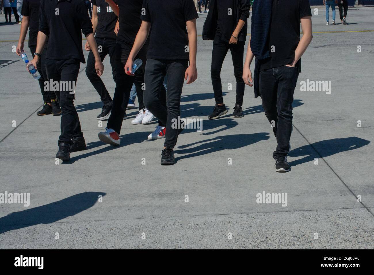 movement of people variety, active walk, city life urban Stock Photo ...