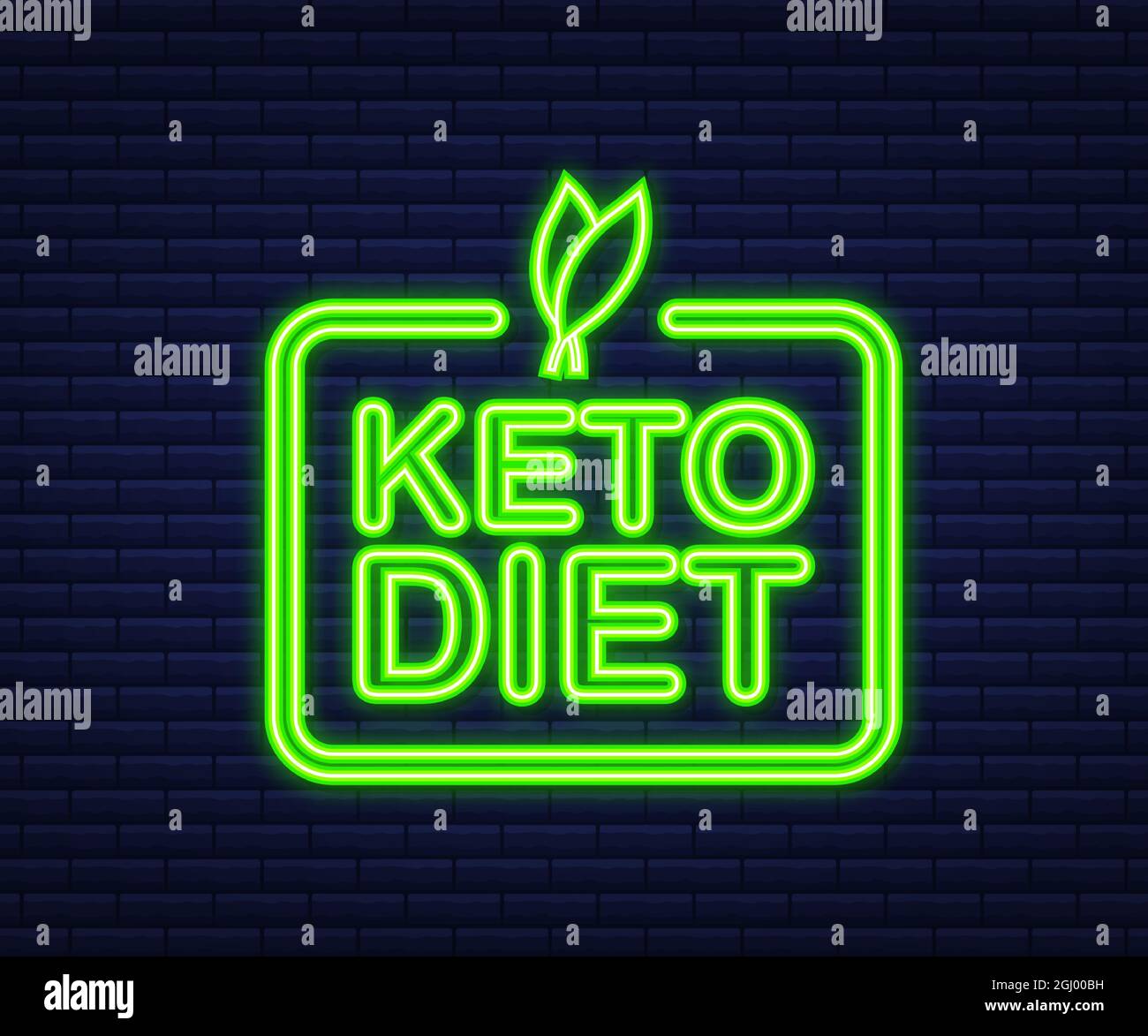 Ketogenic diet logo sign. Keto diet. Neon icon. Vector illustration ...