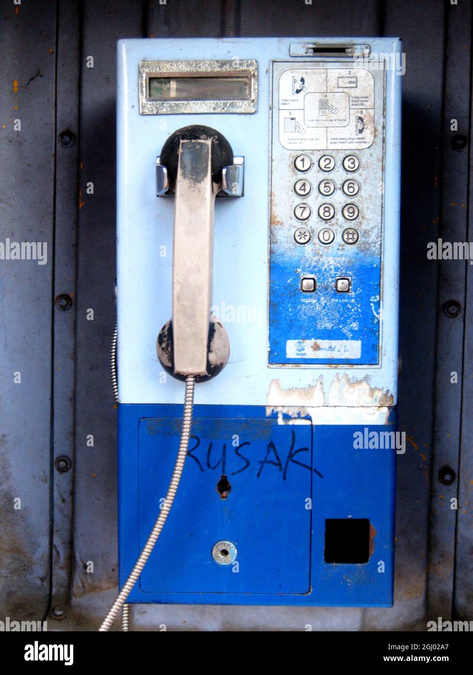 Old and Broken Telephone Box Stock Photo - Alamy