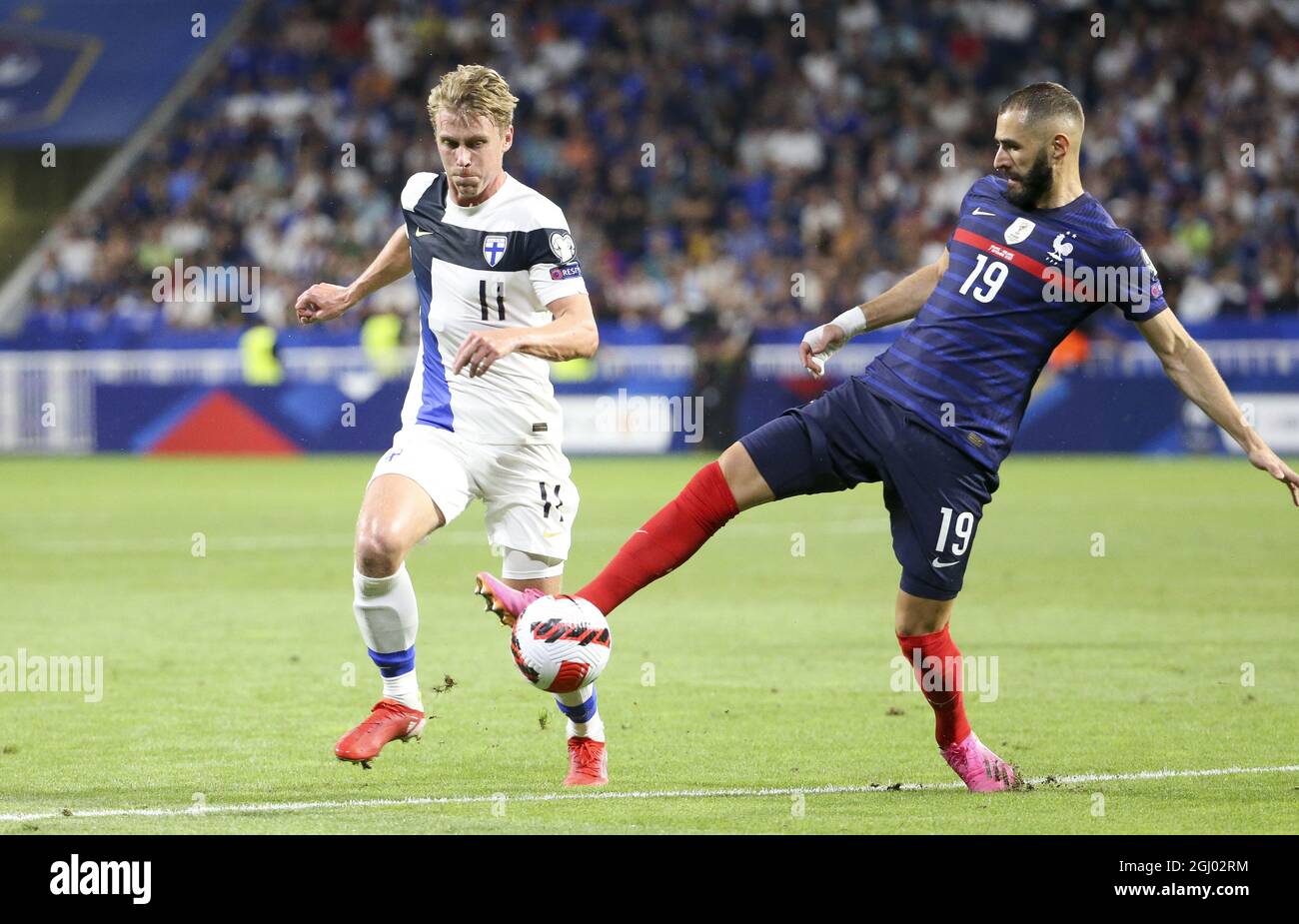 Rasmus Schuller of Finland, Karim Benzema of France during the FIFA ... Rasmus Schuller of Finland, Karim Benzema of France during the FIFA ...