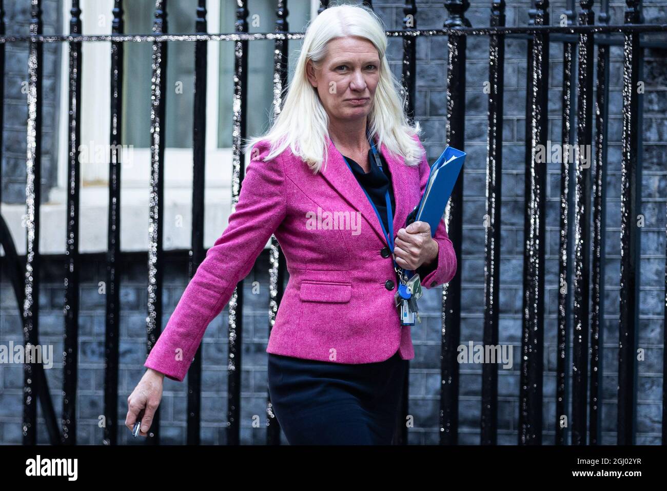 London, UK. 07th Sep, 2021. Amanda Milling departs after a cabinet ...
