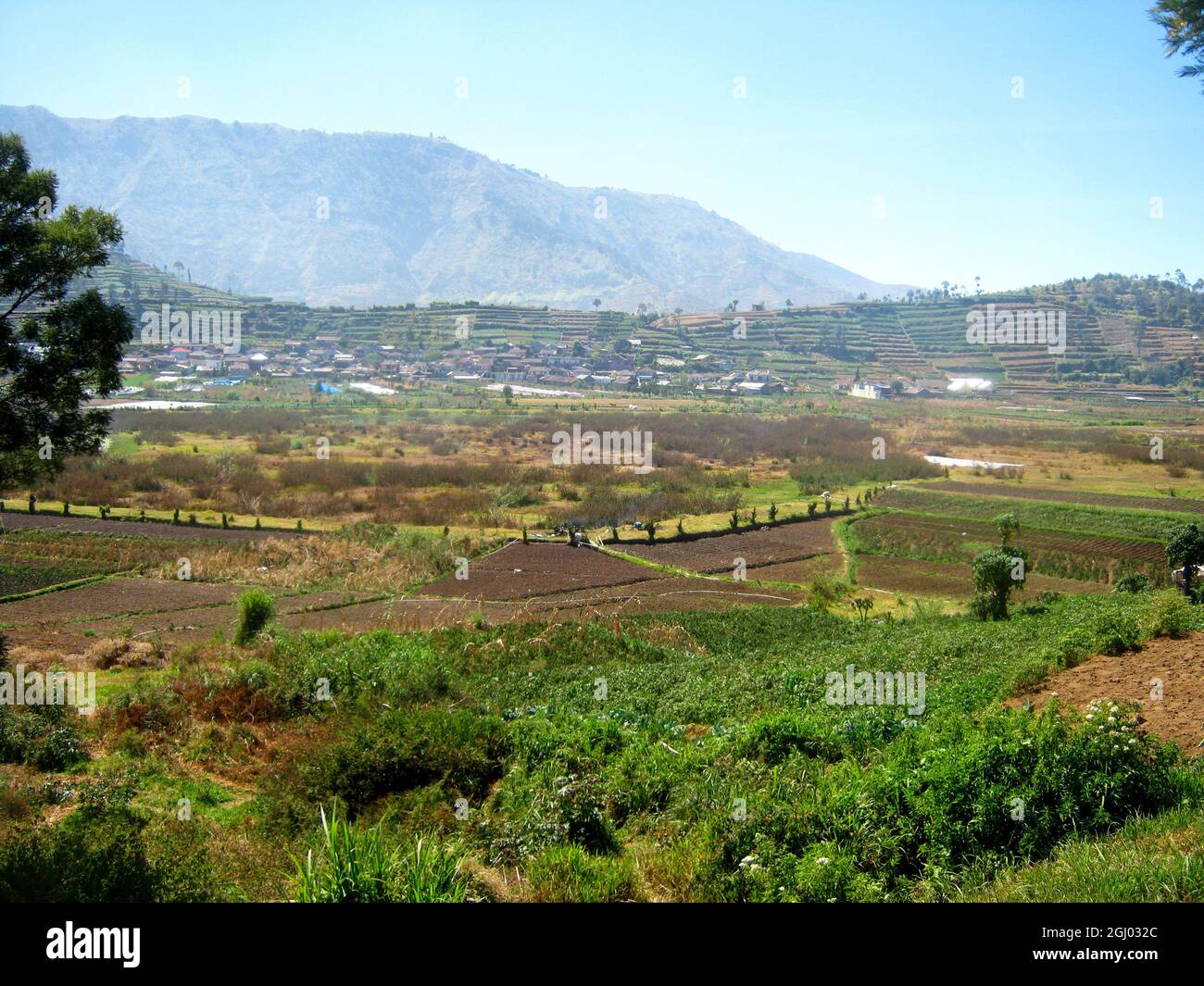 Landscape of DIeng Plateau Stock Photo - Alamy