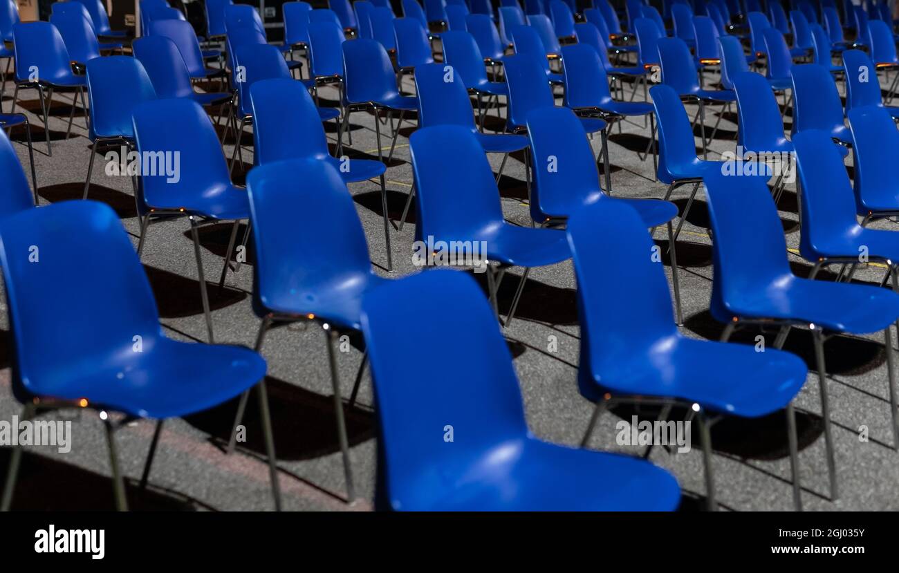 desolating rows of empty seats, in a place commonly used for outdoor ...