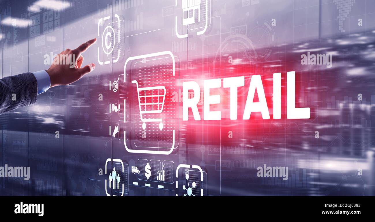 Retail concept marketing channels E-commerce Shopping automation on ...