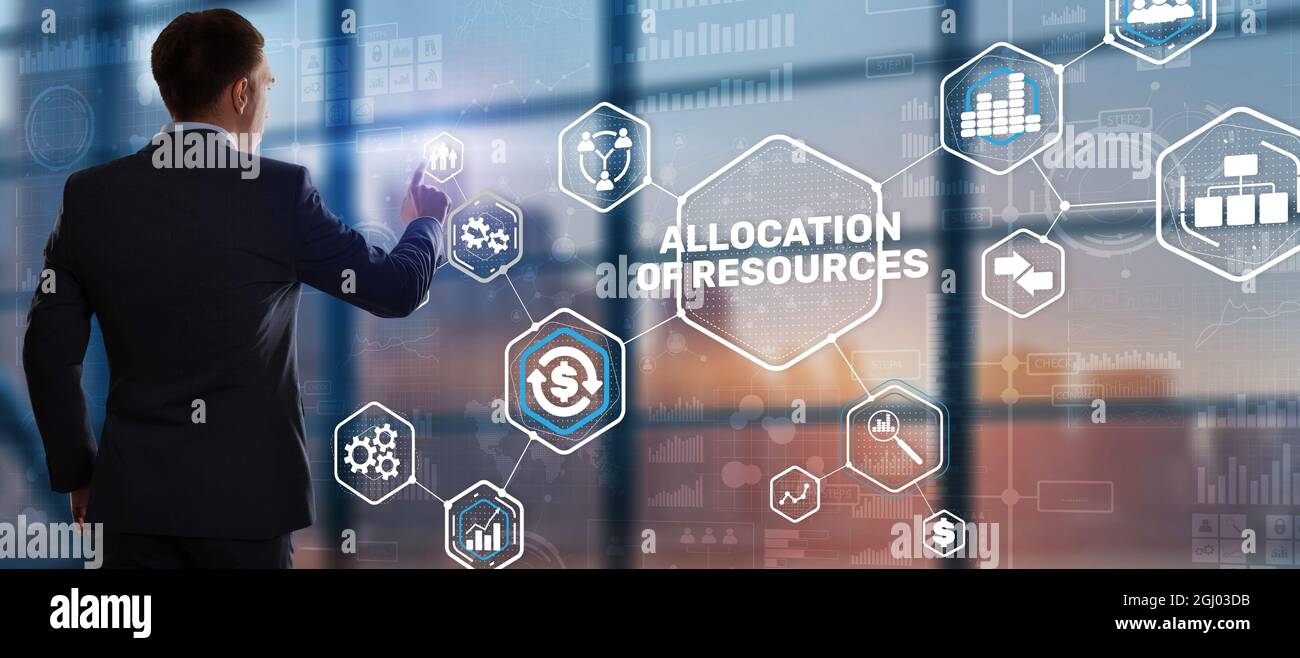 Allocation of resources concept on Virtual 3D Screen. Strategic ...