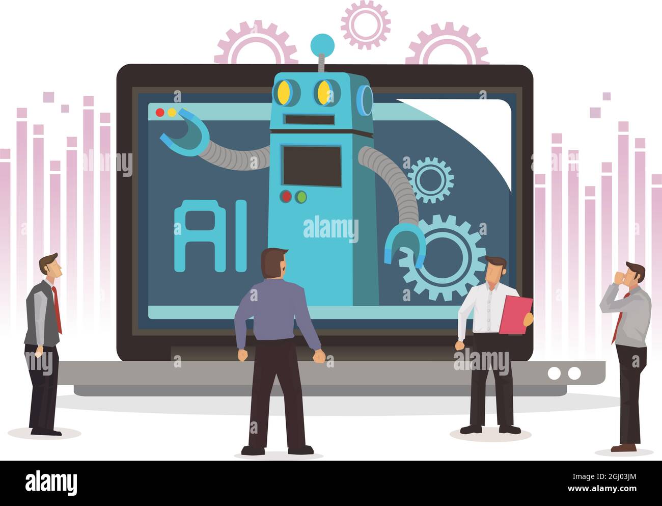 Giant flat monitor Stock Vector Images - Alamy