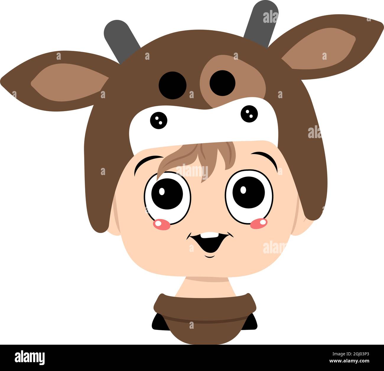 Cartoon Big Head Face Clipart For Kids