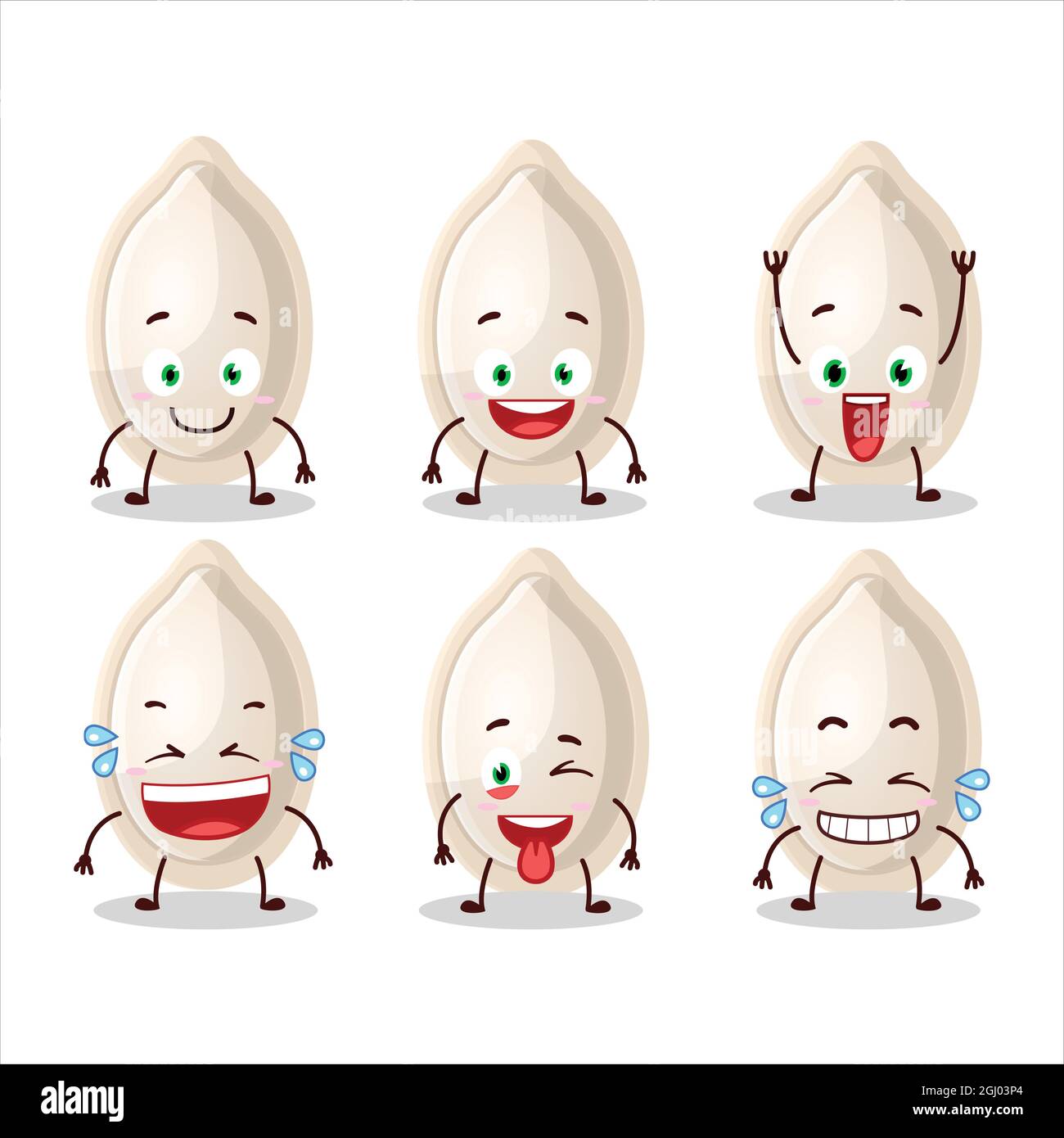 Cartoon character of pumpkin seed with smile expression. Vector ...