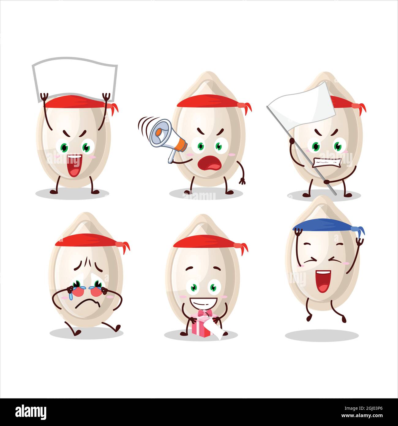 Mascot design style of pumpkin seed character as an attractive ...