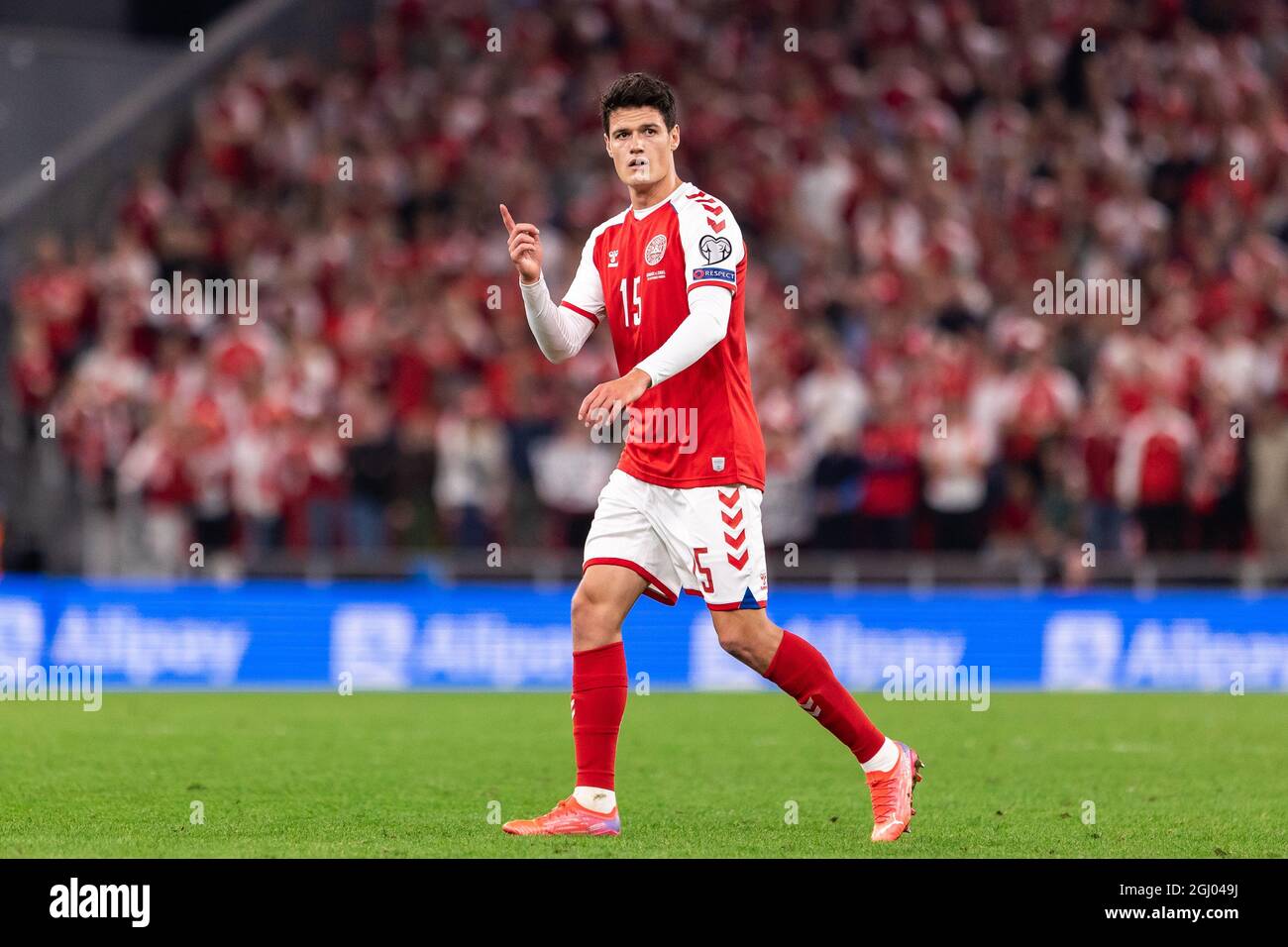 Copenhagen, Denmark. 07th Sep, 2021. Christian Norgaard (15) of Denmark ...
