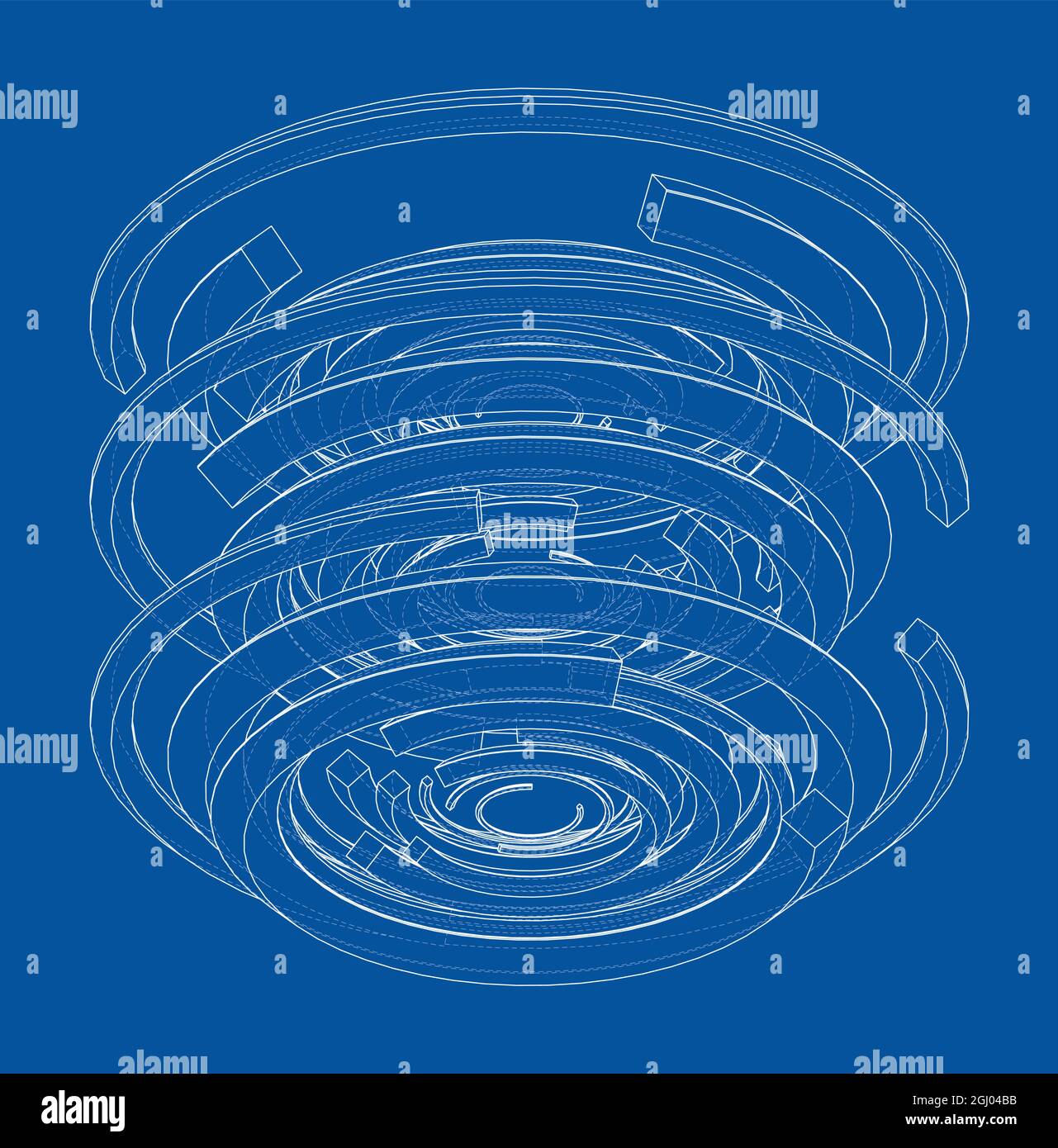 Concentric, radiating circles. Vector Stock Vector Image & Art - Alamy