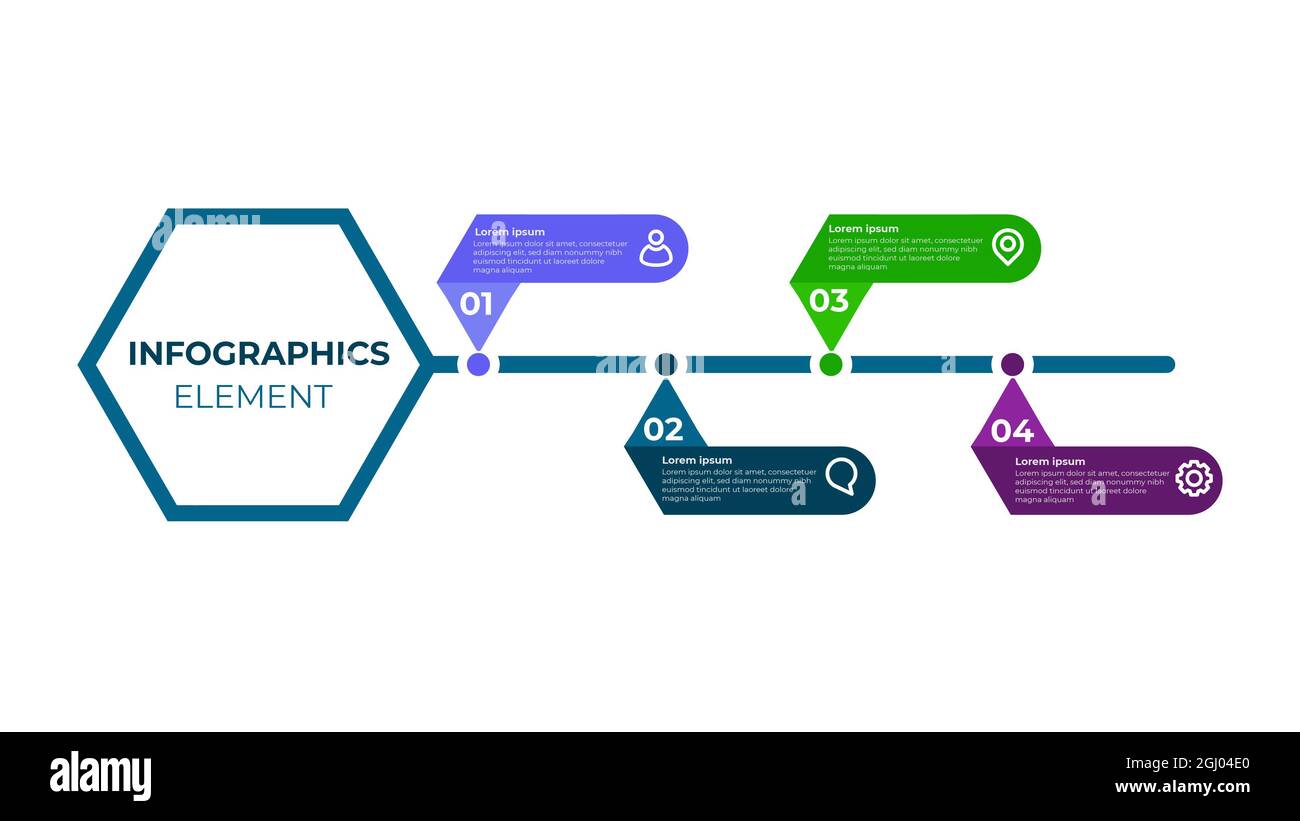 modern flat infographic design. Four Step Infographic design template ...