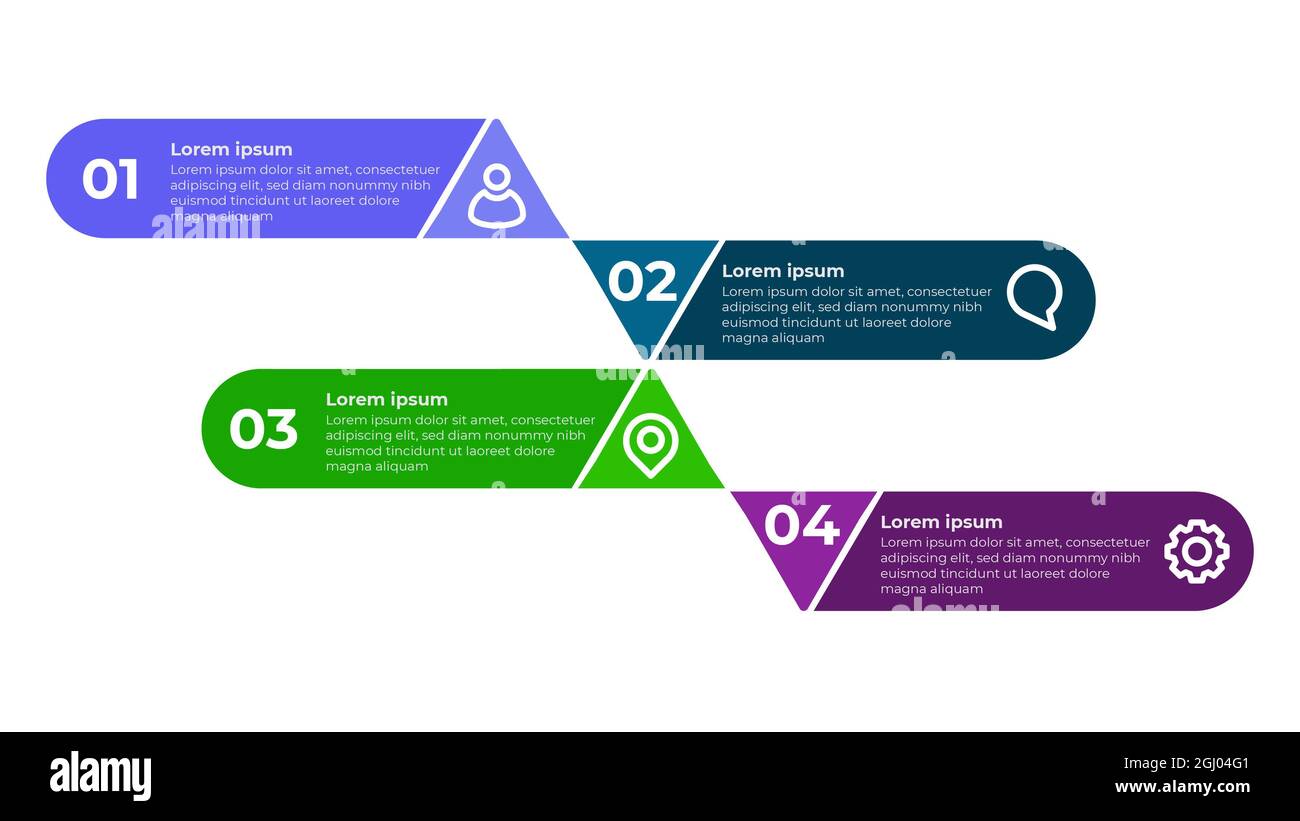 modern flat infographic design. Four Step Infographic design template ...
