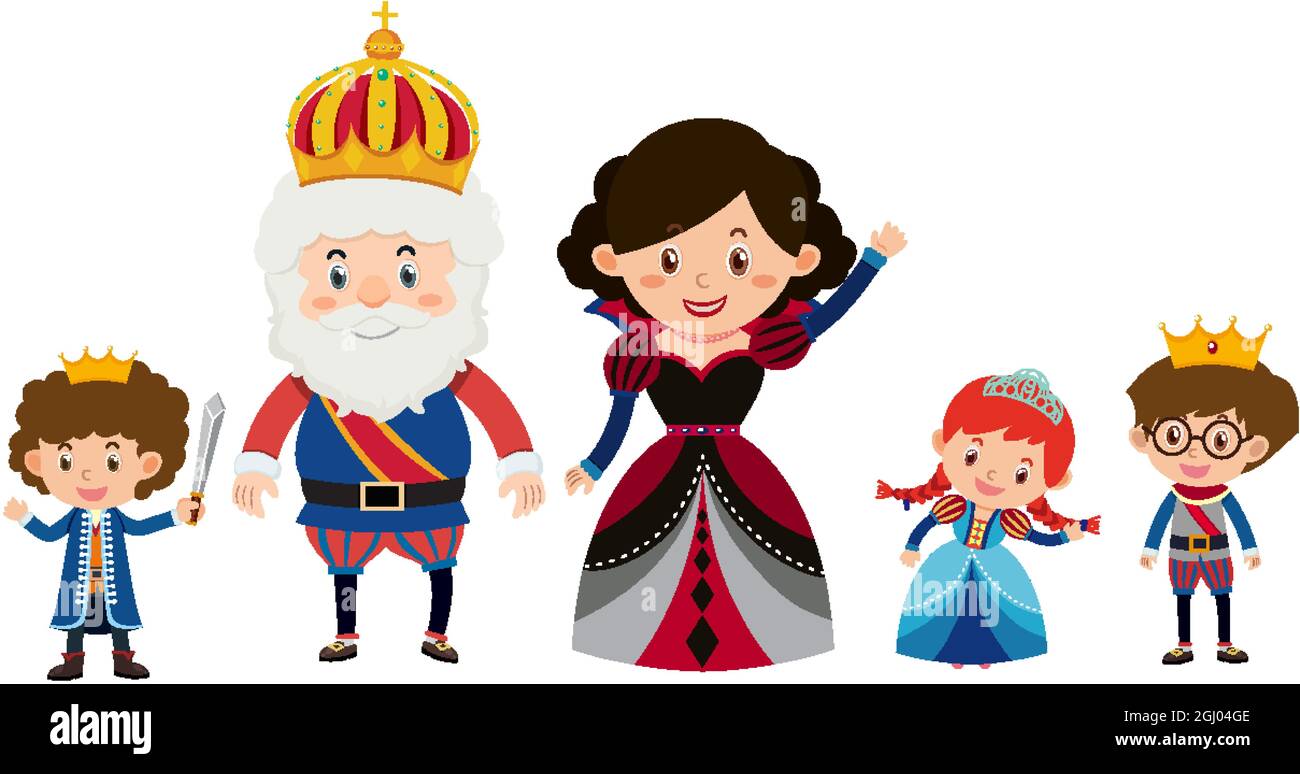 Royal family cartoon character illustration Stock Vector Image & Art ...