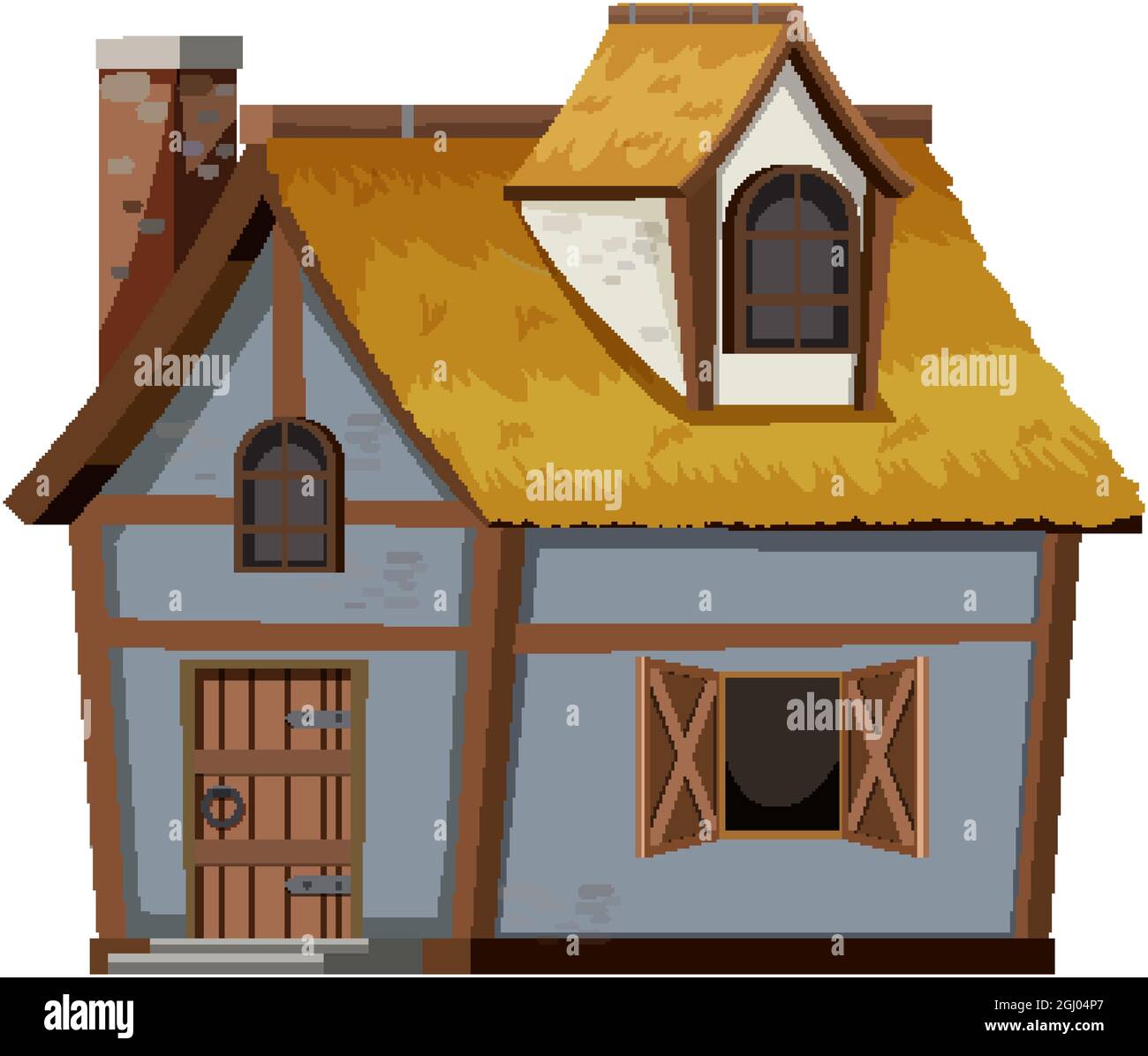 Isolated house on white background illustration Stock Vector Image ...