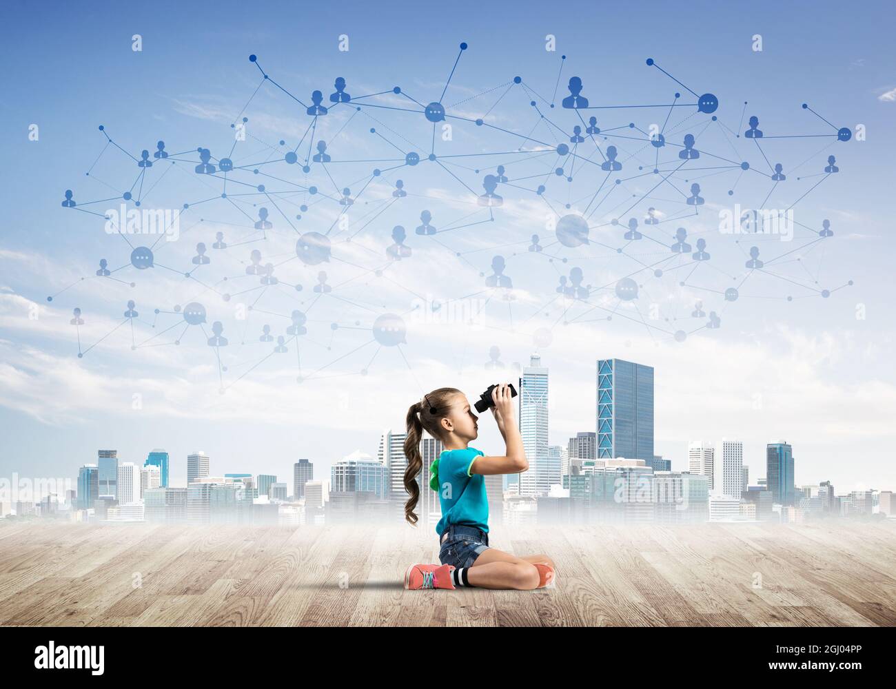 Concept of social wireless connection and internet use for ...